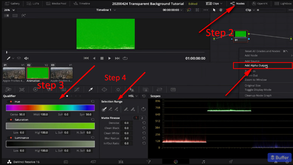 How to fix PNG image not transparent in Davinci Resolve - Hollyland