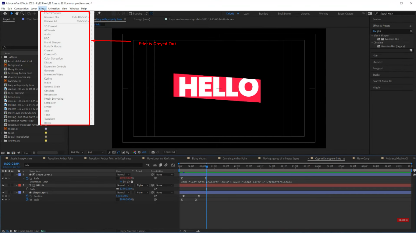 7 Fixes for After Effects Effect Controls Not Showing - Hollyland