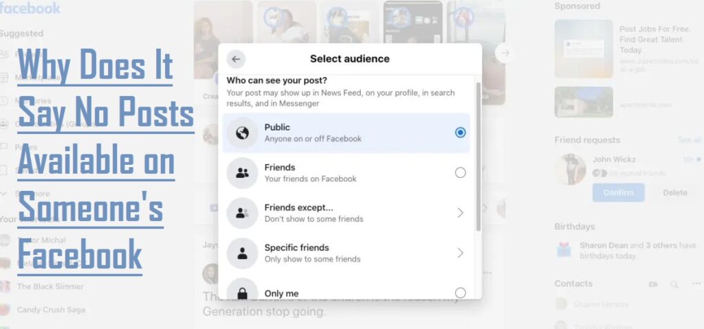 Why Does It Say No Posts Available on Someone's Facebook - Hollyland