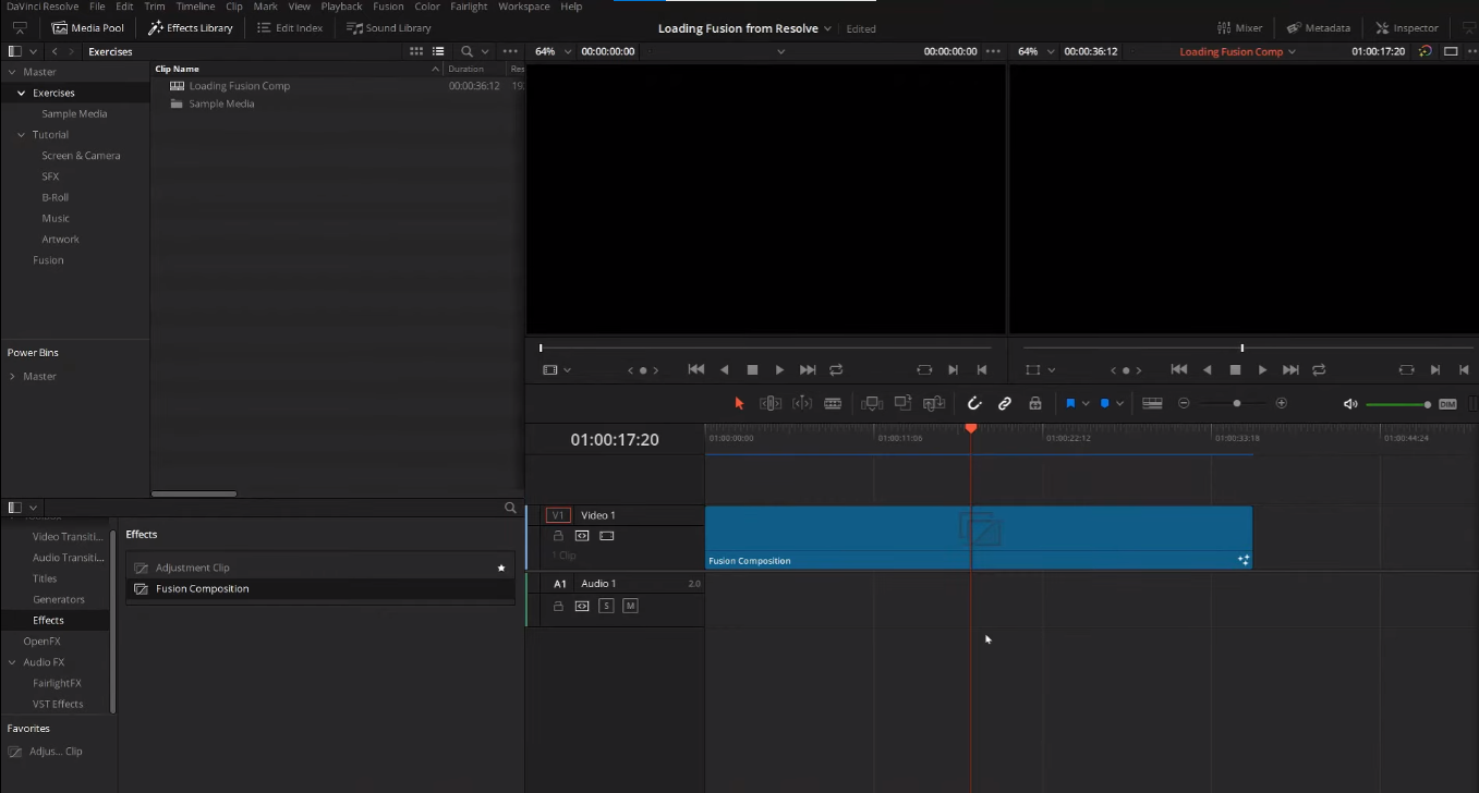 Fixing the Fusion Composition on the Current Frame in DaVinci Resolve - Hollyland
