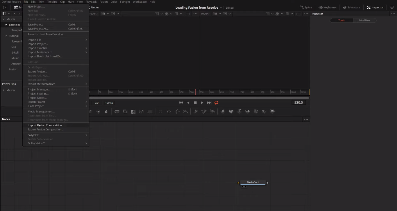Fixing the Fusion Composition on the Current Frame in DaVinci Resolve ...