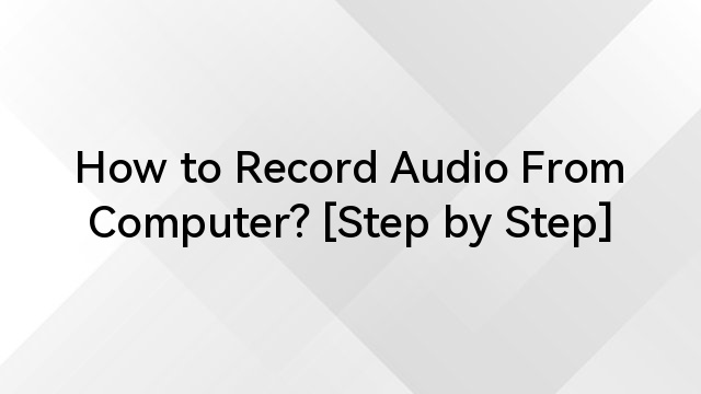 How to Record Audio From Computer? [Step by Step] - Hollyland
