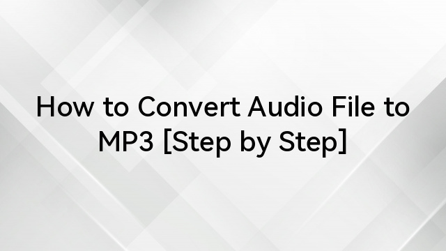 How to Convert Audio File to MP3 [Step by Step] - Hollyland